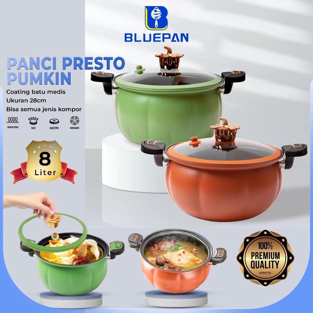 Jual Bluepan Termurah Panci Presto Labu 8 Liter & 3.5 Liter Premium ...