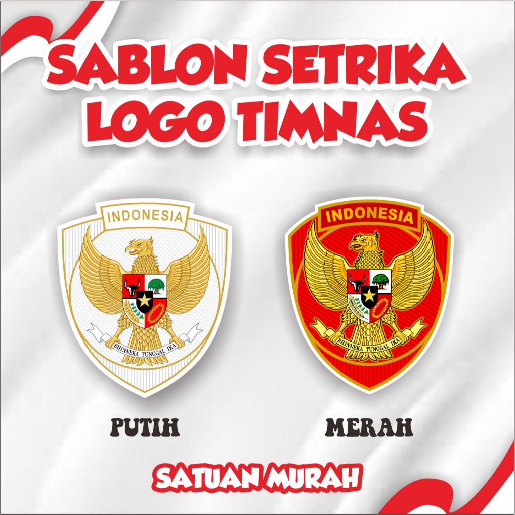 Jual STIKER SABLON SETRIKA SABLON DTF LOGO TIMNAS INDONESIA | Shopee ...