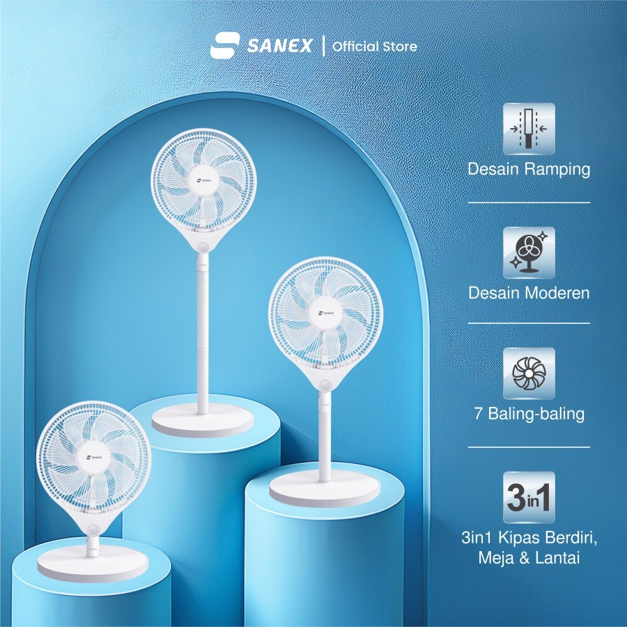 Jual SANEX Kipas Angin Standing Berdiri 3in1 12 Inch SSF-1231 kipas ...