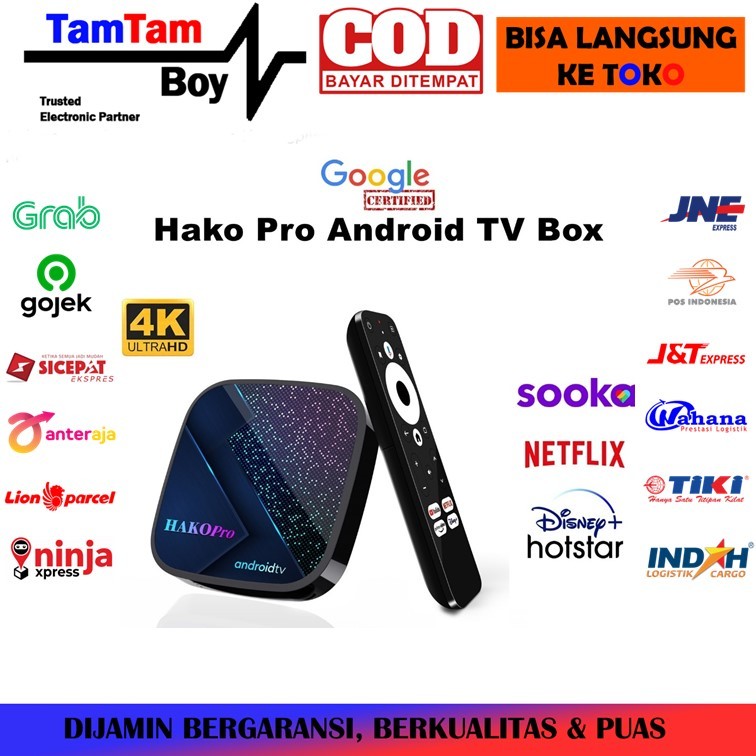Jual Android Set Top Box Smart TV Digital Hako Pro 4K Wifi Bluetooth ...