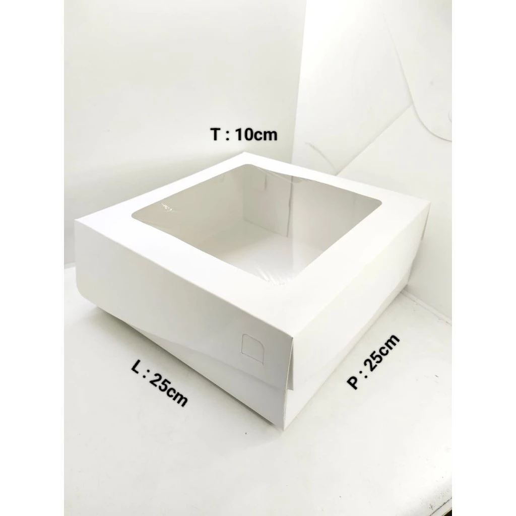 Jual 5 Pcs BOX PUTIH MIKA 25X25X10 CHIFF 25 IVORY LAMINASI 365 GSM ...