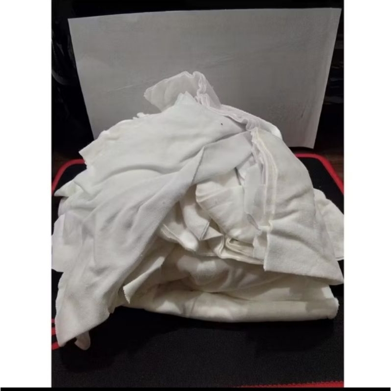 Jual kain lap majun putih (tidak jahit) 1kg | Shopee Indonesia