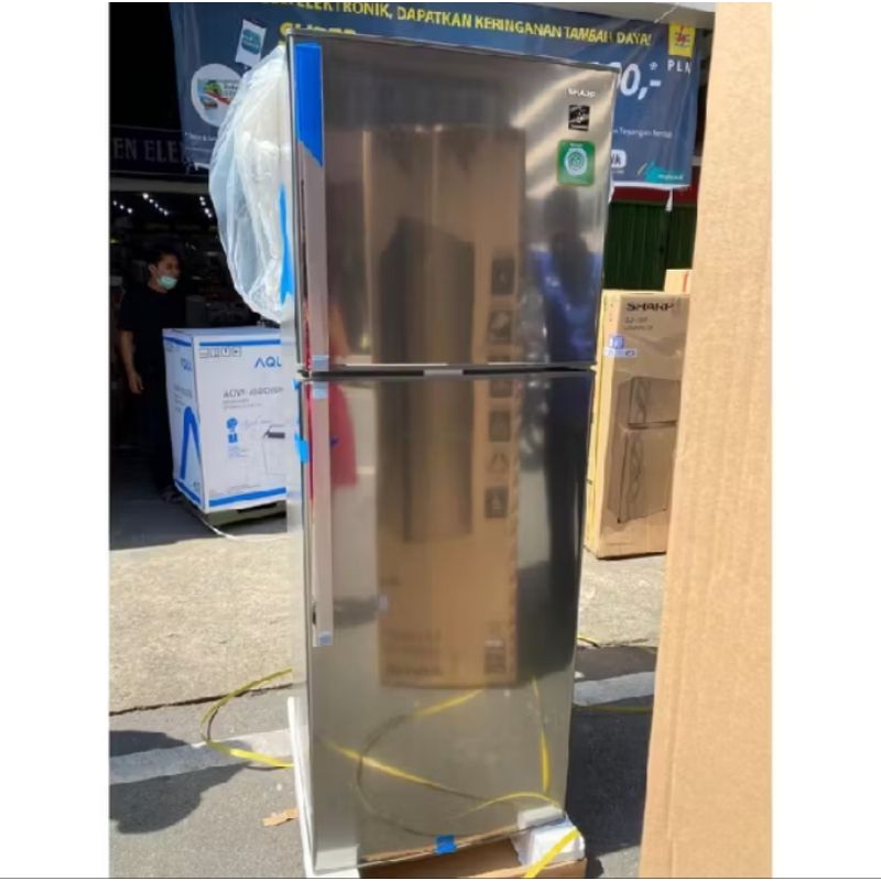 Jual Kulkas Sharp 2 pintu J-Tech Inverter Plasmacluster SJ-450GP-SD SJ-450GPSD | Shopee Indonesia