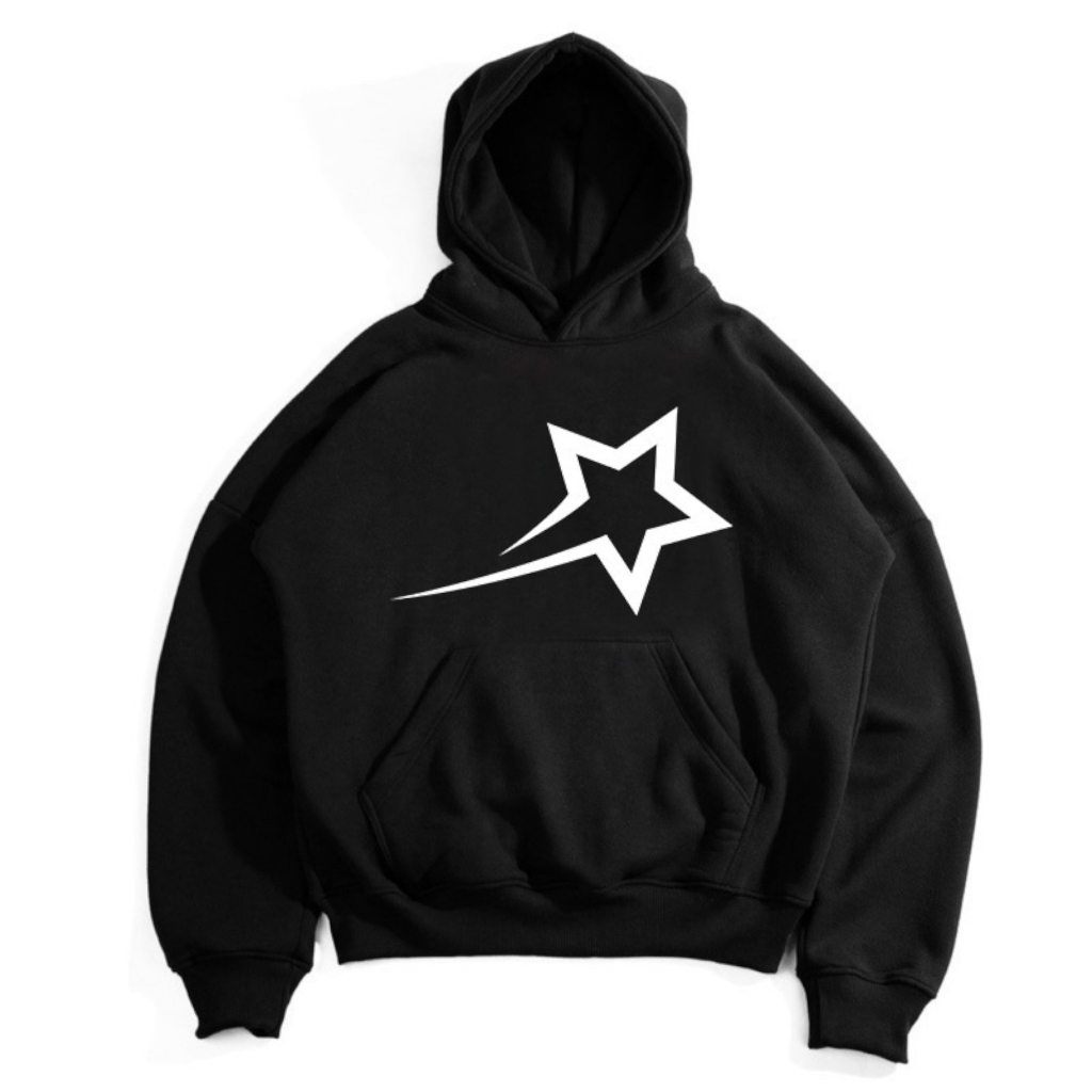 Jual Gadabang Hoodie Boxy Oversize Dizzy Moon Star Hitam | Shopee Indonesia