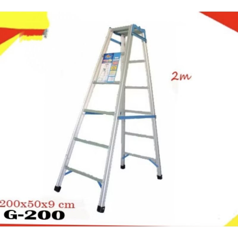 Jual Tangga Lipat Aluminium 2 meter | Shopee Indonesia