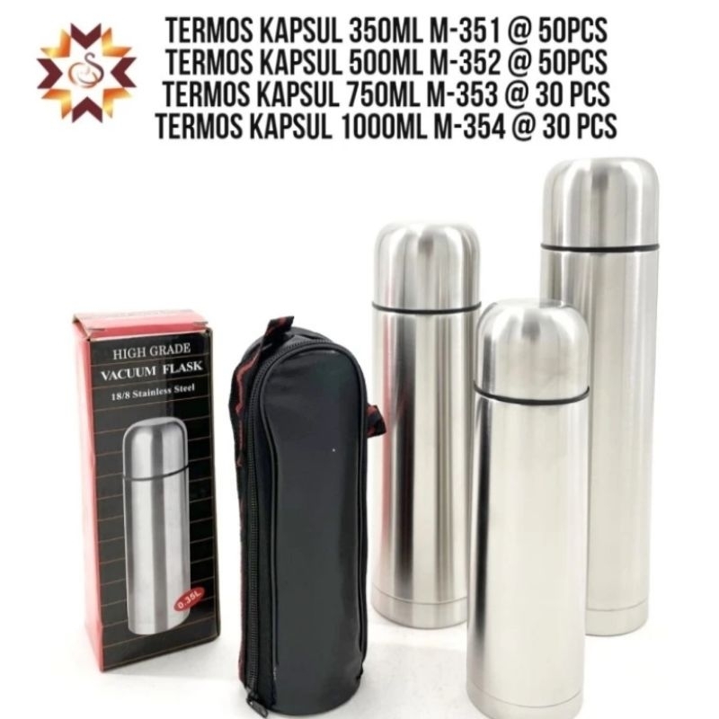 Jual Termos Air Panas Dan Dingin Model Kapsul 1000ML | Shopee Indonesia