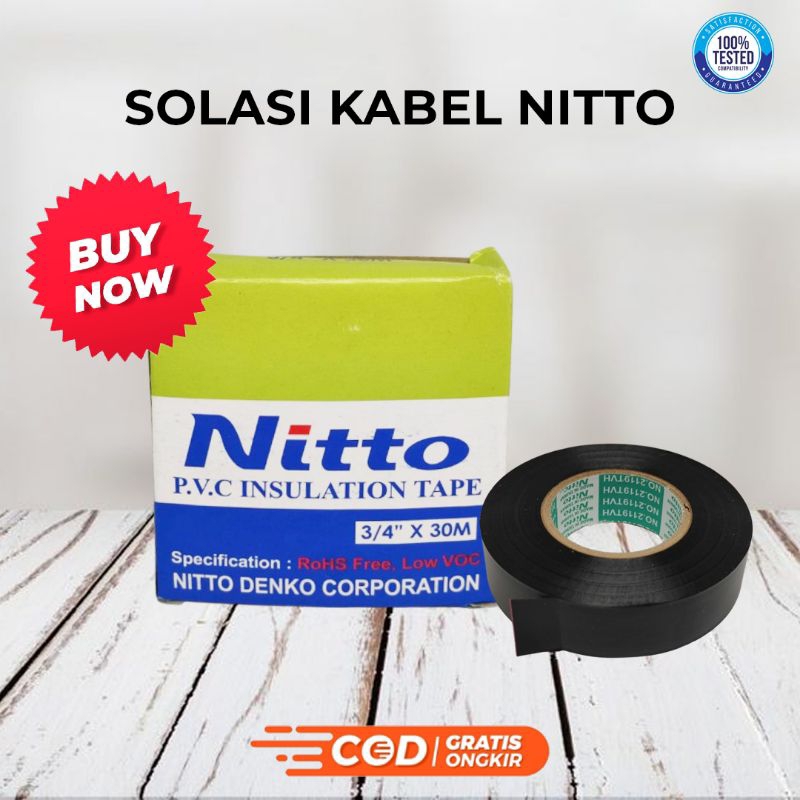 Jual Isolasi Kotak Nitto / Isolasi Kabel / Solatip Kabel / Lakban Kabel ...