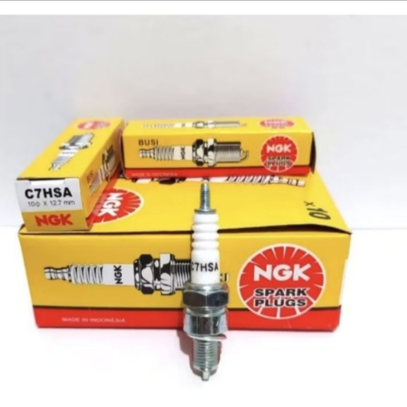 Jual Busi motor NGK C7HSA kepala putih anti jamur, supra grand mio ...