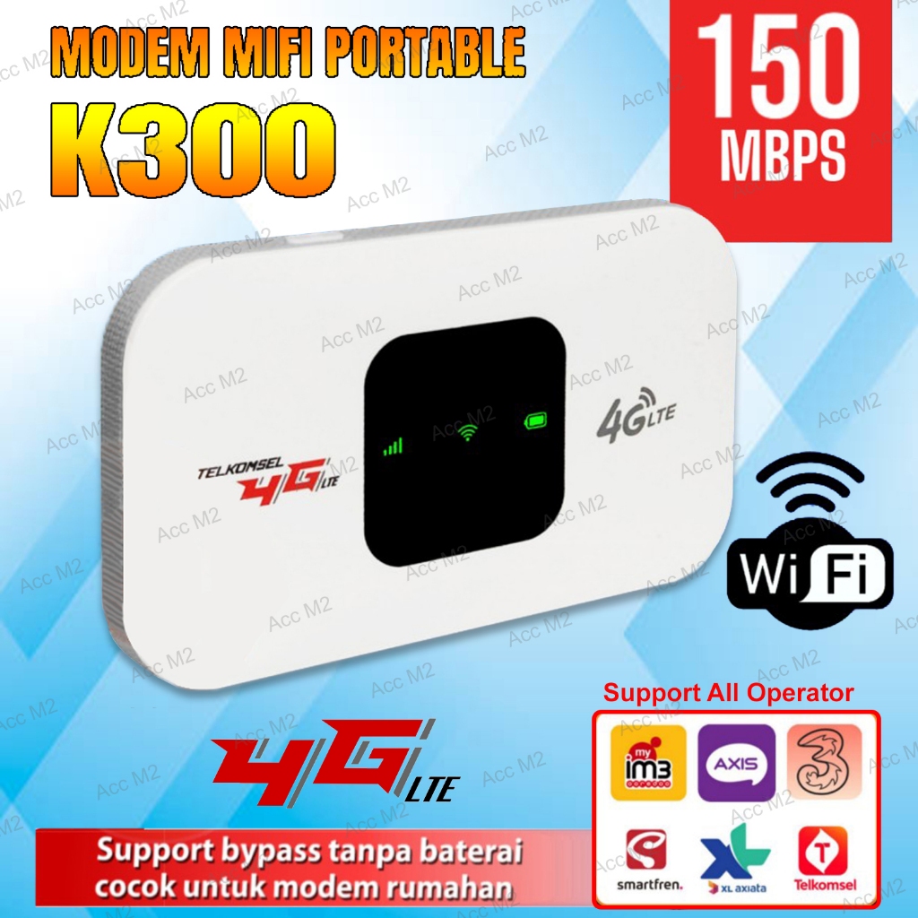 Jual Modem Wifi Portable K300 4G LTE Support All Operator | Shopee Indonesia