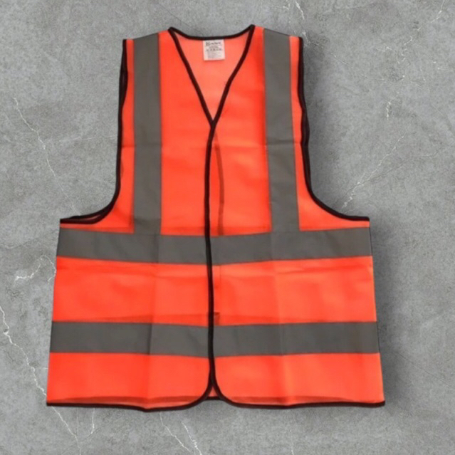 Jual rompi safety proyek polyester 4 line basic / rompi proyek / rompi ...