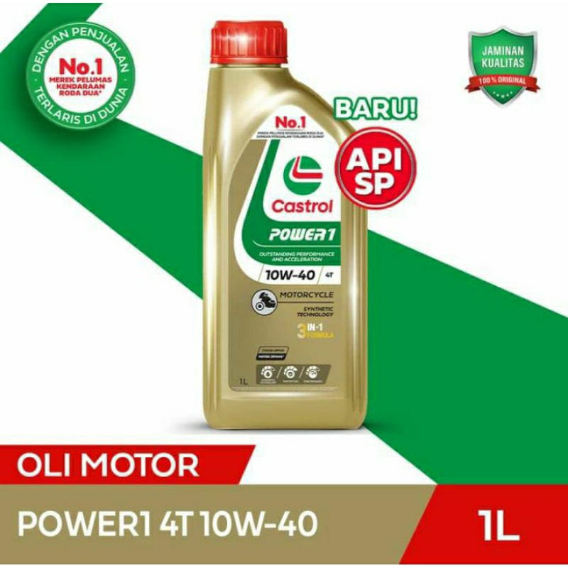 Jual Castrol Power 1 4t Gold 1l Sae 10w 40 Api Jaso Ma 2 Original Resmi