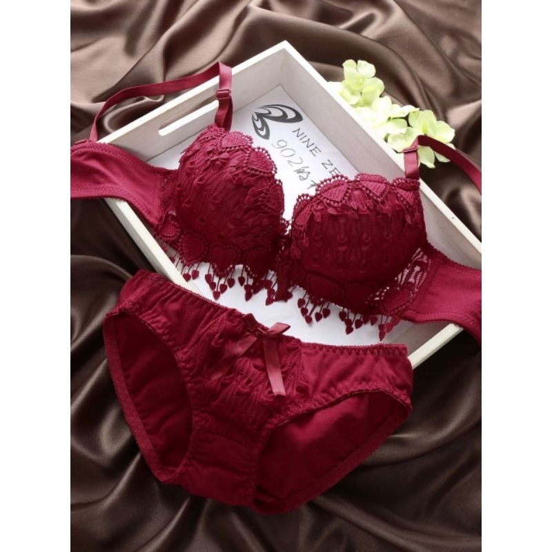 Jual Set Bra Miss Isyana SBG17 Bra Rumbai Cantik Banget Set Bra Berkawat Set Bra Cotton dengan ...