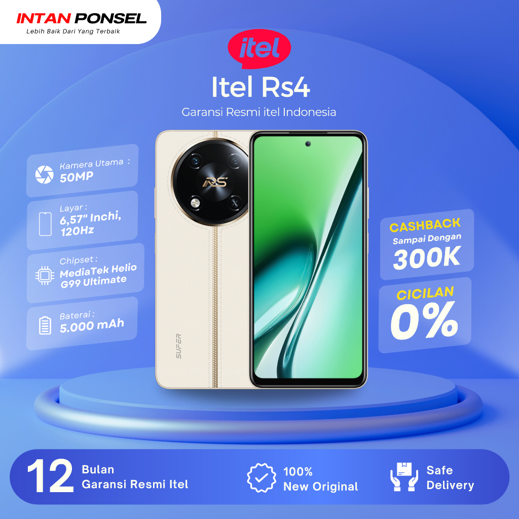 Jual Itel RS4 | 8GB + 256GB | Garansi Resmi Itel Indonesia 1 Tahun | Shopee Indonesia