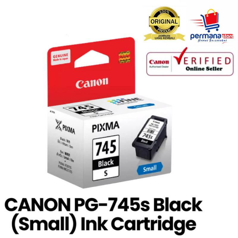 Jual CANON PG-745s BLACK Ink Cartridge Small ( ORI ) | Shopee Indonesia