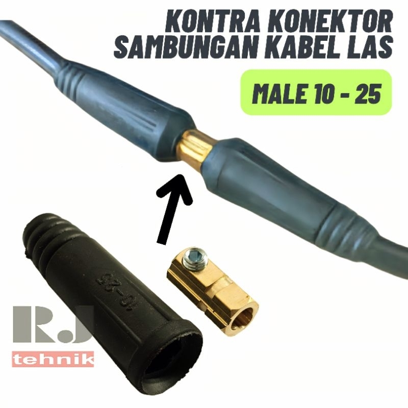 Jual Kontra Sambungan Konektor Kabel Las Male 10-25 Connector Socket ...