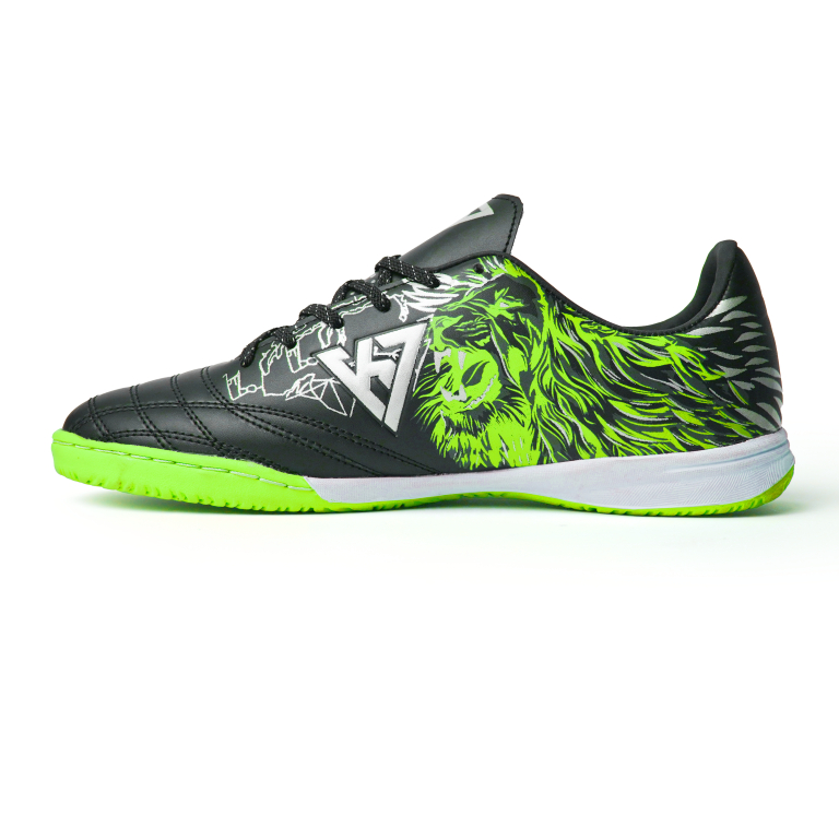 Jual Sepatu Futsal K7 Brand Lion IC Black Green Dewasa dan anak-anak ...
