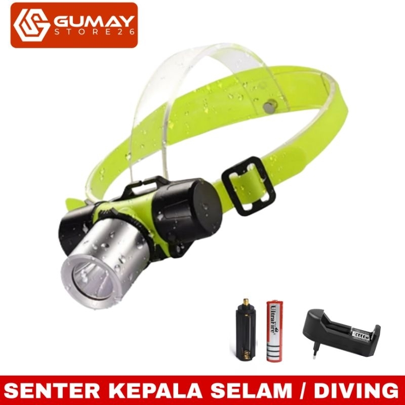 Jual Senter Kepala Selam Diving Cas Headlamp Waterproof Super Terang ...