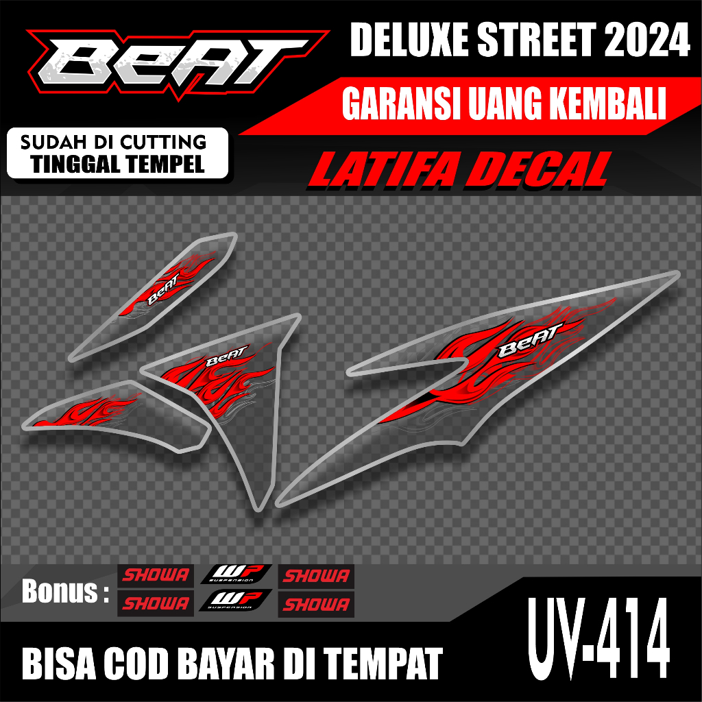 Jual Striping Stiker Beat Street 2024 - Sticker Transparan Beat Deluxe ...