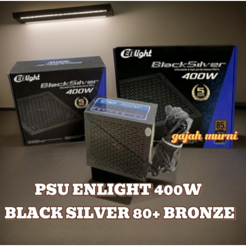 Jual POWER SUPPLY ENLIGHT 400 W 80+ BRONZE KABEL FLATT | Shopee Indonesia