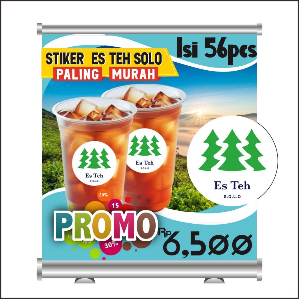 Jual STIKER ES TEH SOLO ISI 56pcs STICKER ES TEH SOLO TERMURAH | Shopee ...