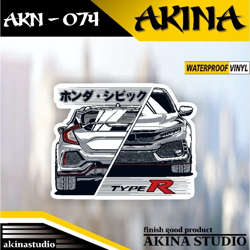 Jual sticker vinyl anti air civic type R front rear | stiker vinyl anti ...