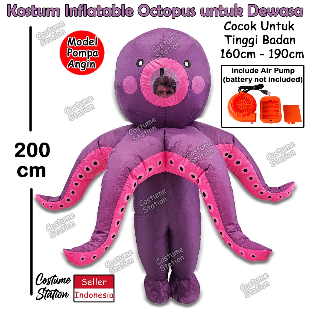 Jual Kostum Inflatable Octopus / Costume Gurita Hewan Laut Sea Animal ...