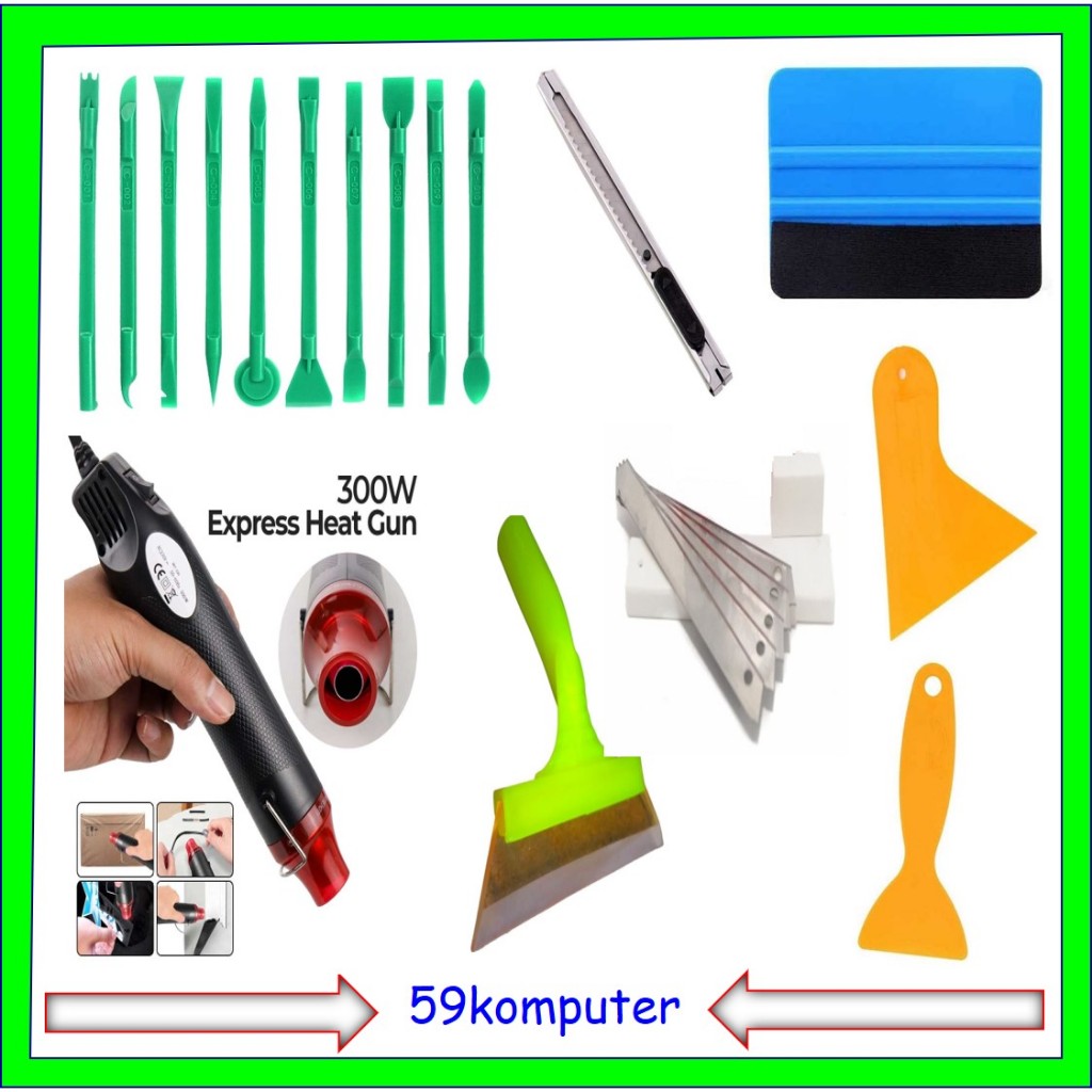 Jual Satu Set Alat Untuk Memasang Stiker Skotlet Motor Mobil Kaca Film ...