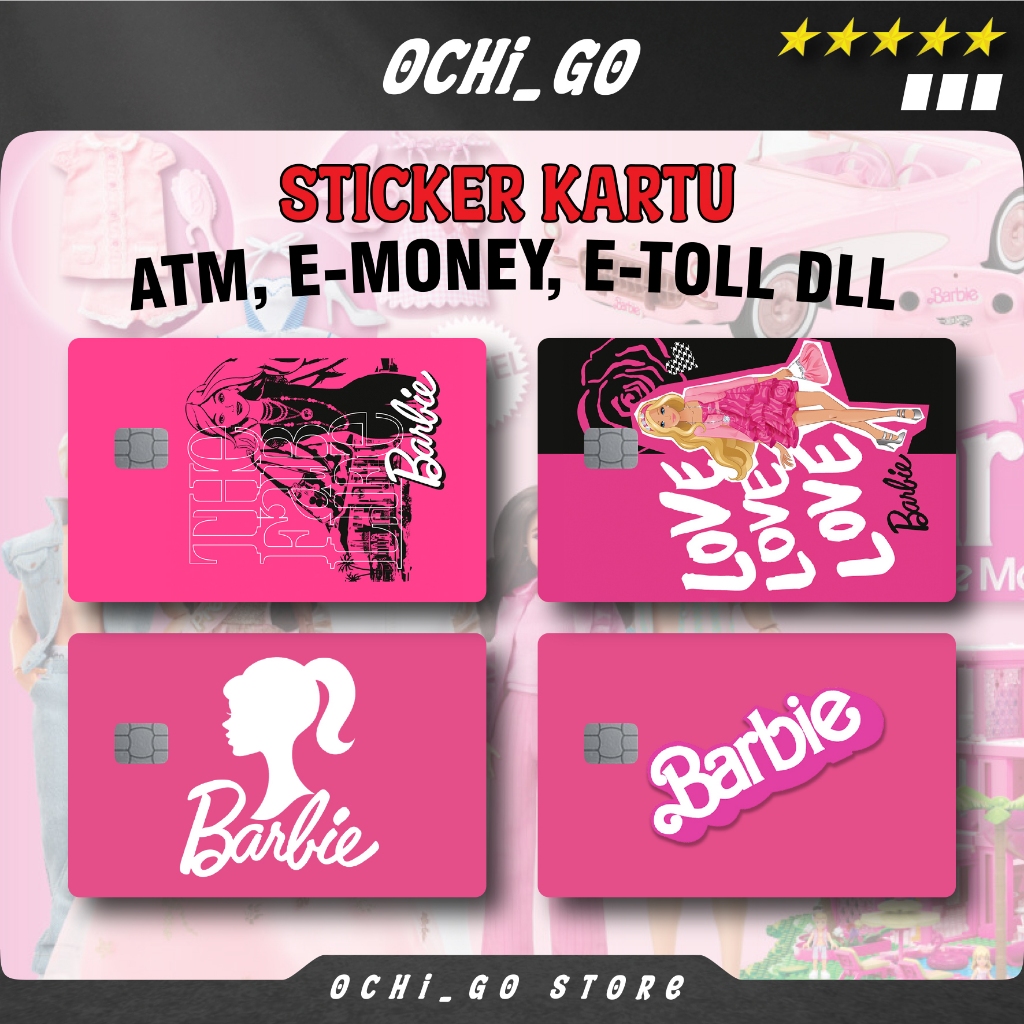 Jual Stiker Kartu Atm Garskin Skin Card Atm Barbie Sticker Kartu Atm ...