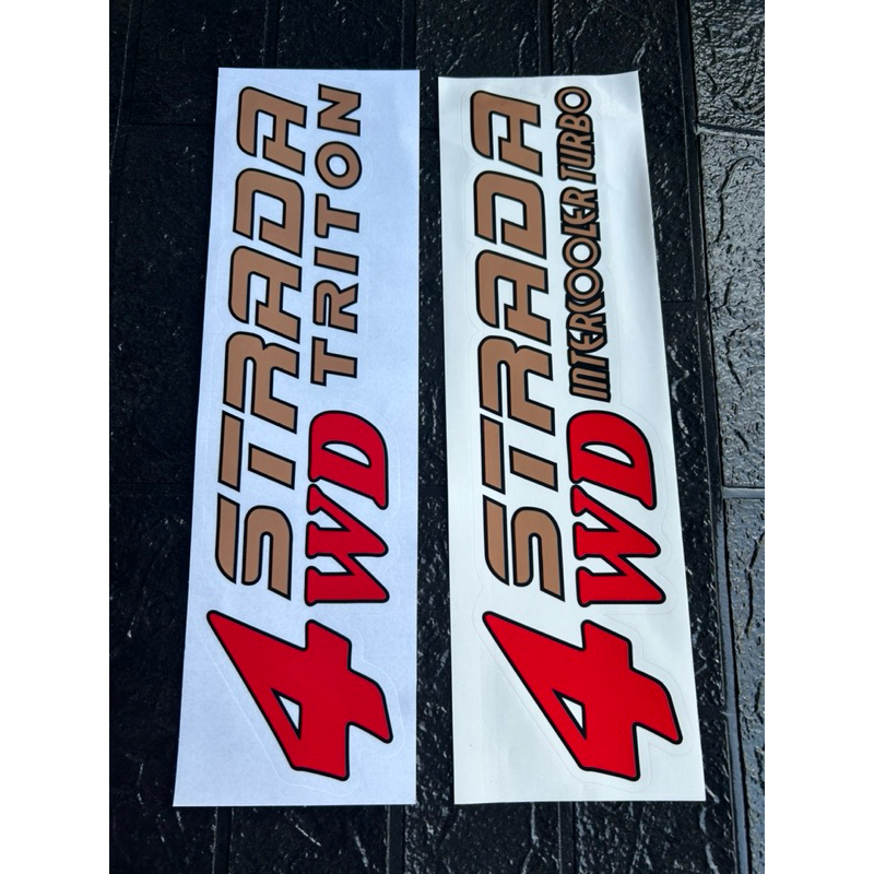 Jual Stiker sticker Mitsubishi 4wd strada triton intercooler turbo ...
