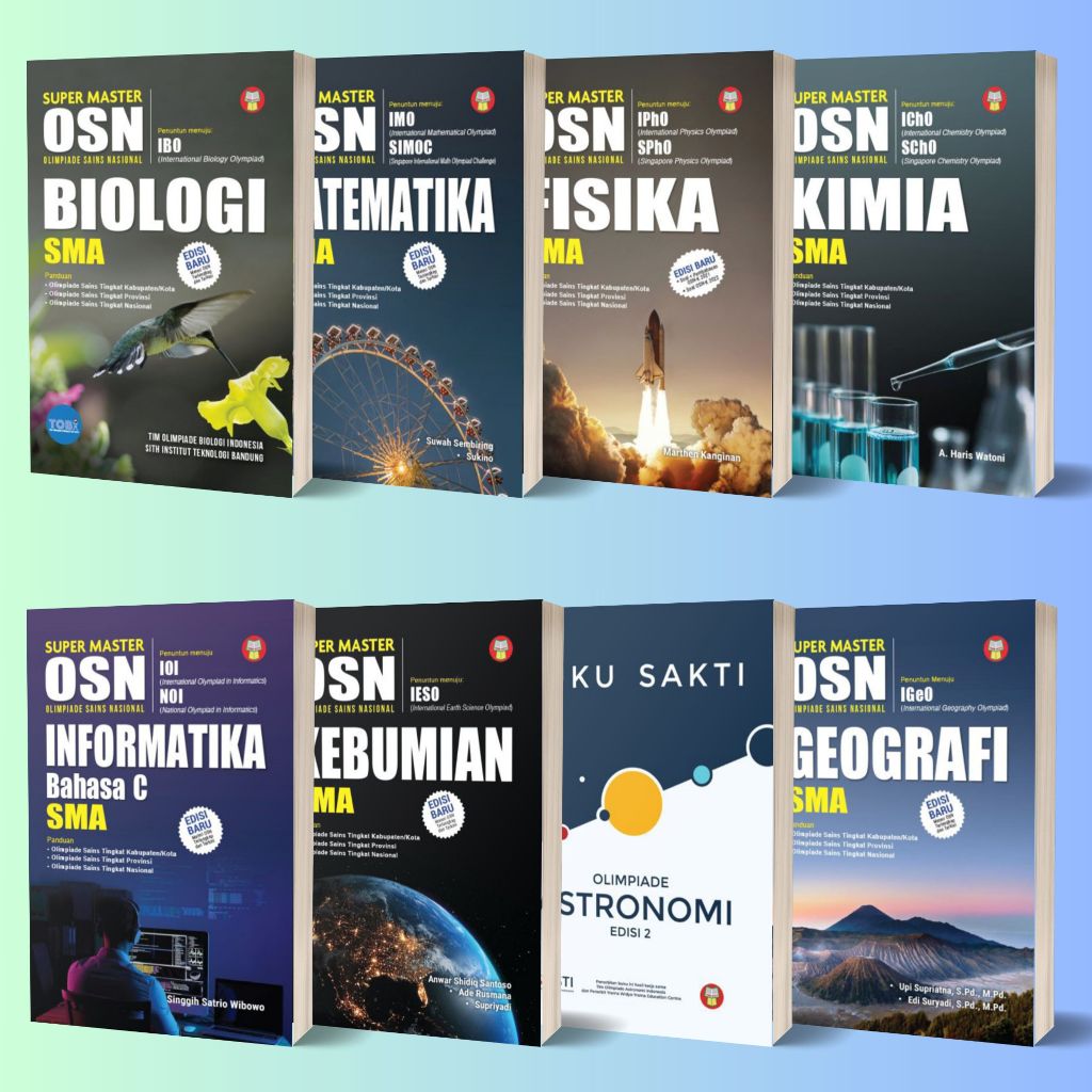 Jual Buku OSN/KSN Matematika/Fisika/Kimia/Biologi/Ekonomi/Geografi/Kebumian/Astronomi ...