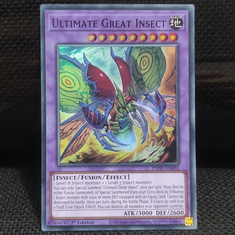 Jual Kartu Yugioh TCG Ultimate Great Insect Super Rare SR ORI PHHY NM ...