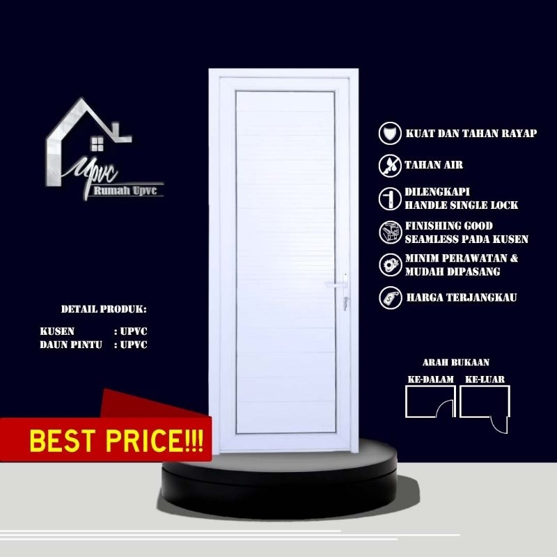 Jual PINTU KAMAR MANDI UPVC PUTIH - PINTU GUDANG,PINTU DAPUR,PINTU ...