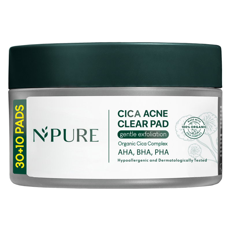 Jual NPURE Acne Clear Pad Cica / Kapas Eksfoliasi Kulit Jerawat / Acne ...