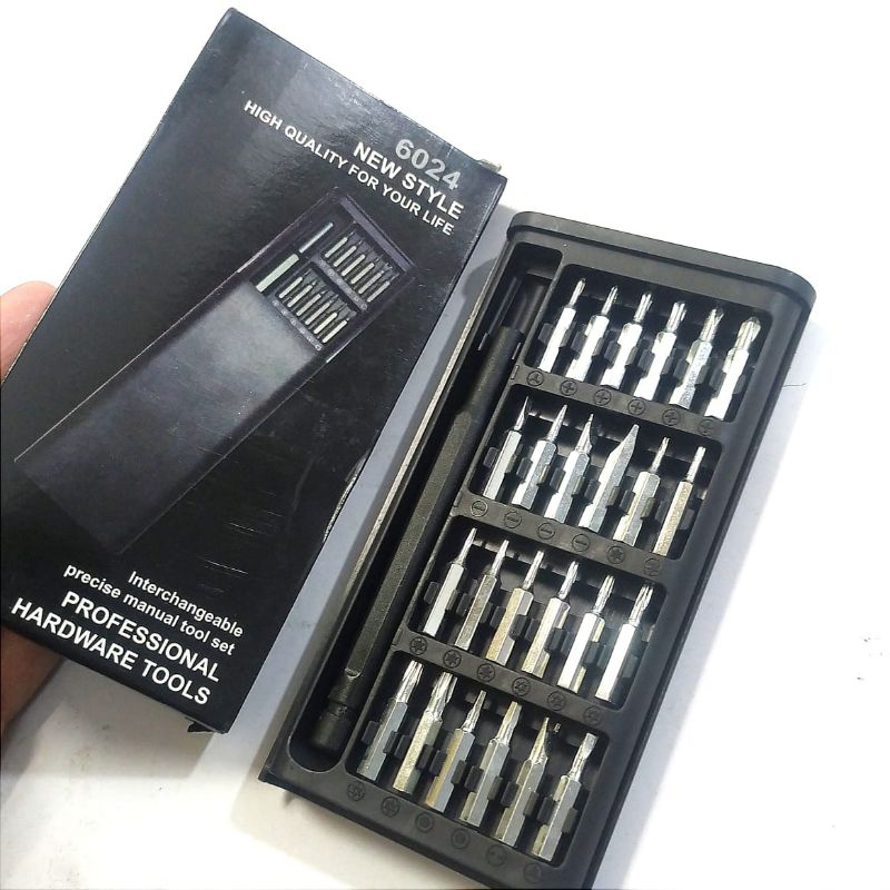 Jual Obeng set/obeng multifungsi/obeng set premium 24 in 1/obeng 24 in 1 set | Shopee Indonesia