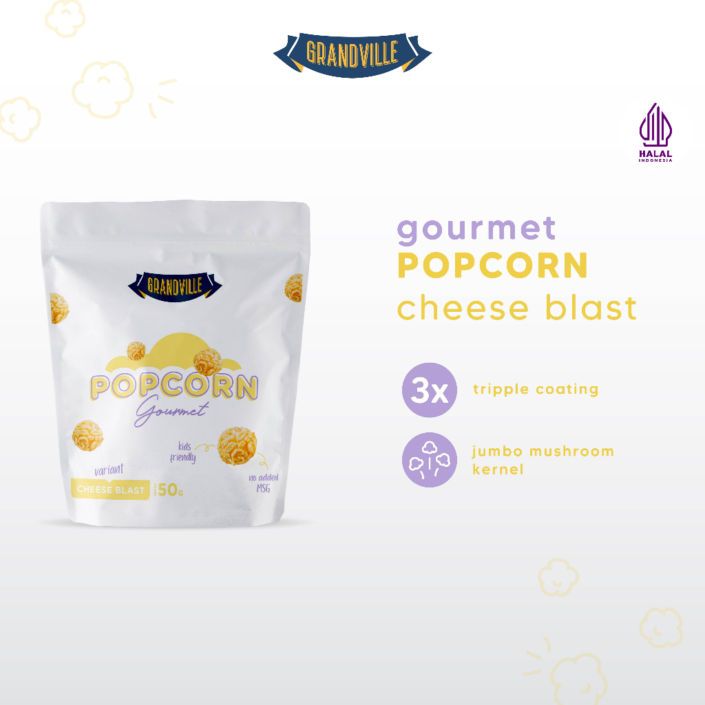 Jual Grandville Popcorn Gourmet Cheese Blast | Shopee Indonesia