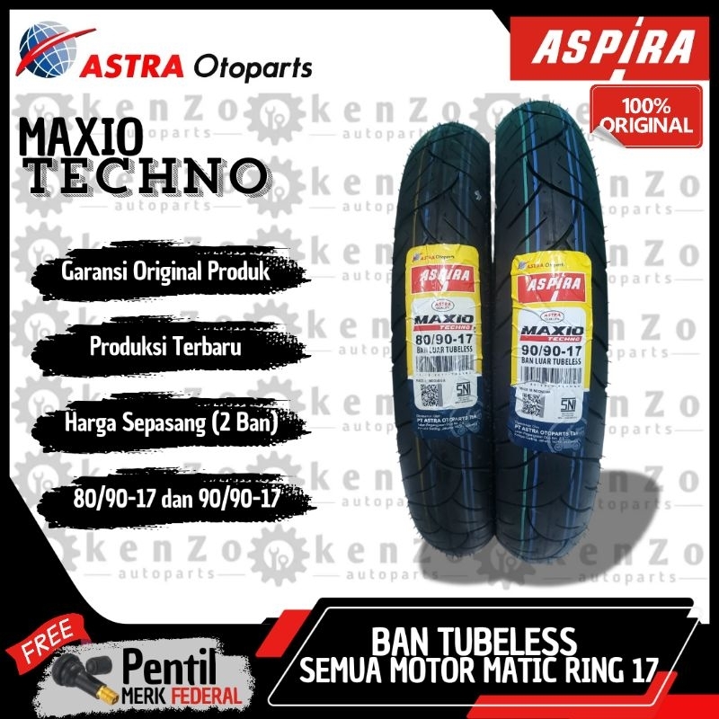 Jual [Original Astra] [Produksi Terbaru] Paket Ban Sepasang Motor Honda ...