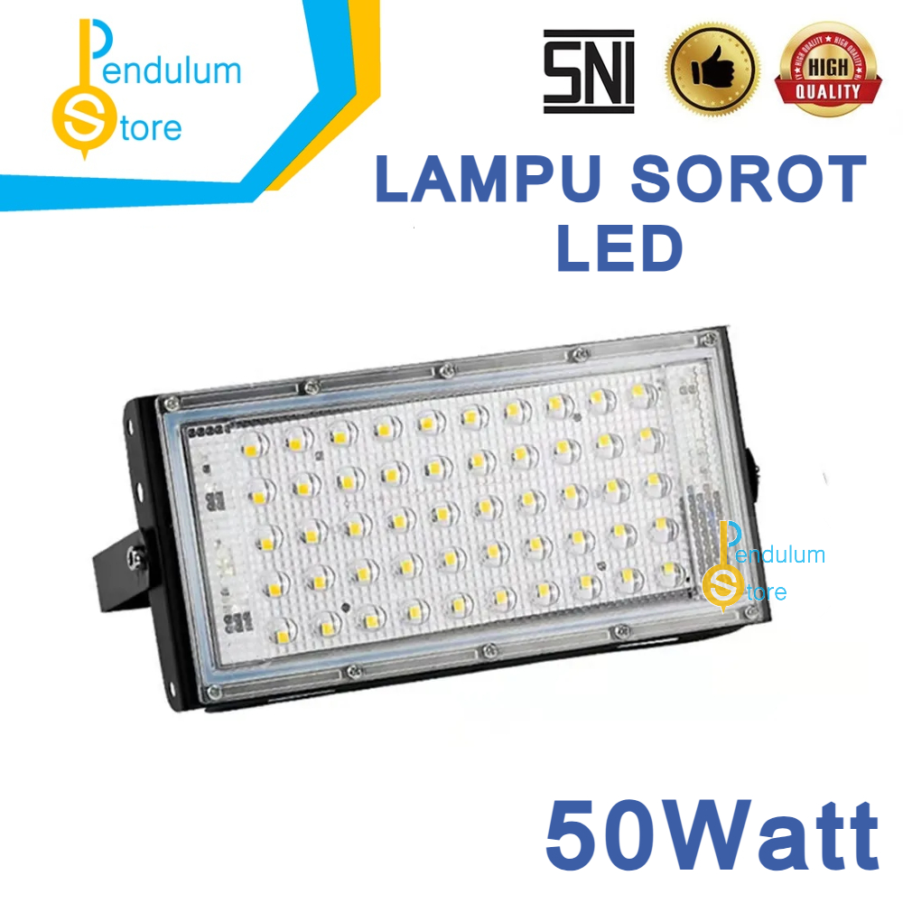 Jual Lampu Sorot LED 50 Watt 50W AC220-240V Waterproof IP66 SMD LED ...