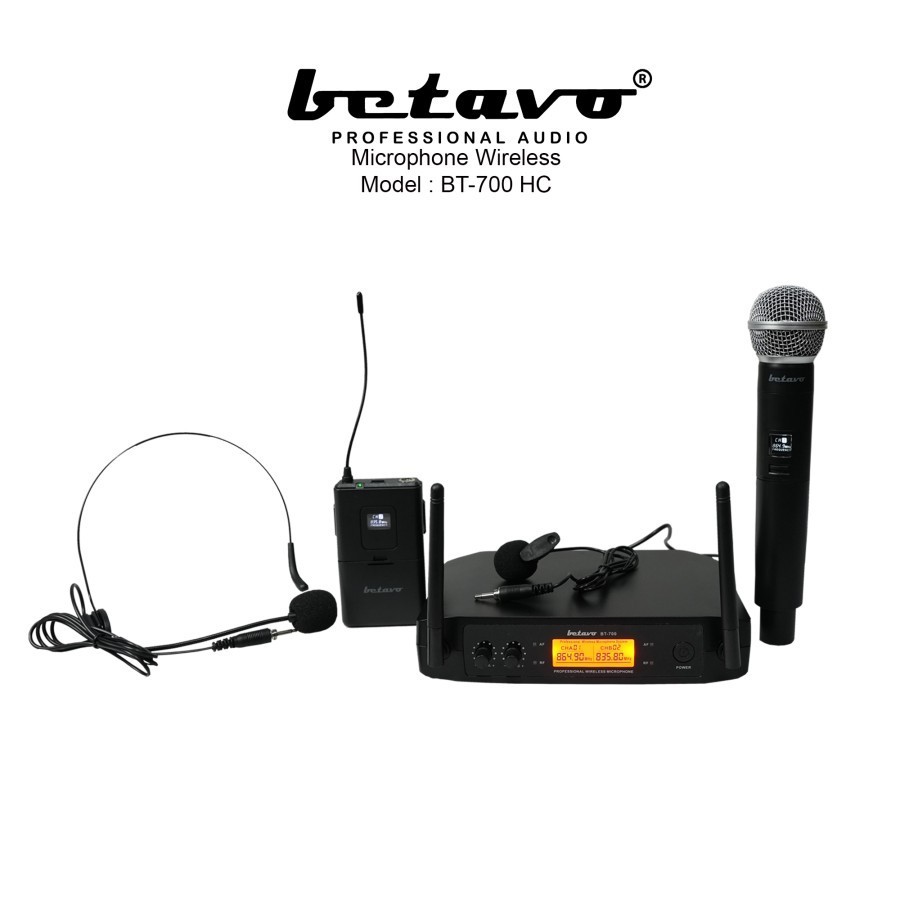 Jual Mic Wireless BETAVO BT-700 HC / BT700 HC Clip On | Shopee Indonesia