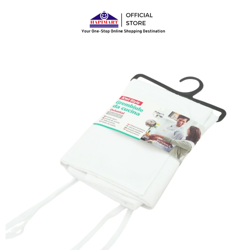 Jual Celemek Apron Putih Polos 73X55 CM Apron Masak Waterproof Celemek ...