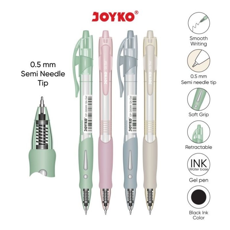 Jual Gel Pen Pulpen Pena Joyko GP-265AN Q4 Gel 0.5 mm | Shopee Indonesia