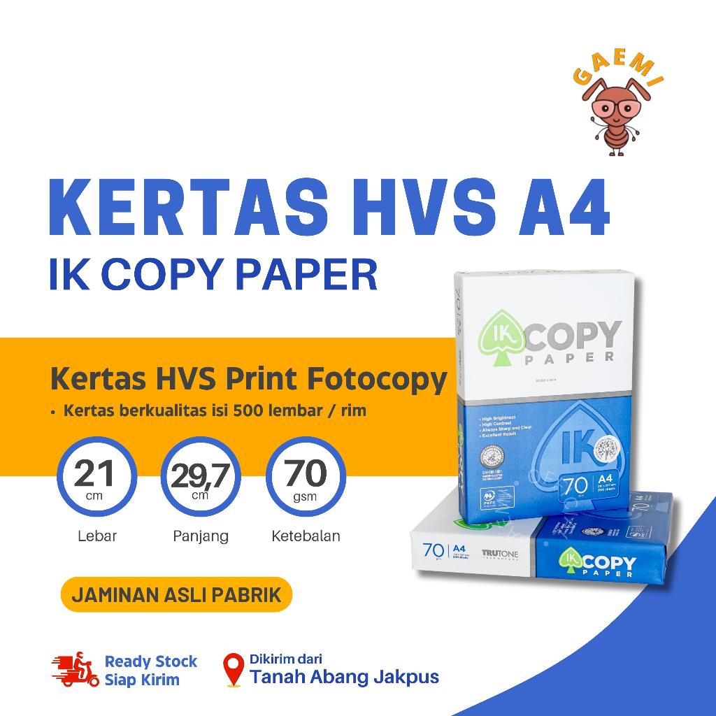 Jual Kertas HVS A4 70 Gram IK Copy Paper Per Dus (1 Rim) | Shopee Indonesia