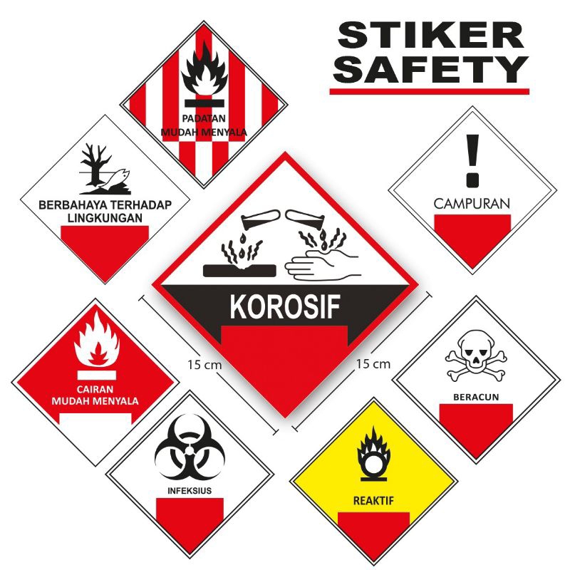 Jual STIKER SAFETY PERINGATAN LIMBAH BAHAN STIKER EXILO UK.20X20 CM DAN ...
