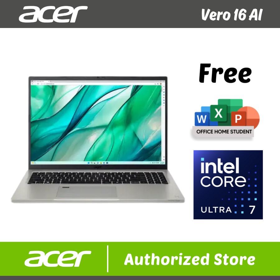 Jual ACER VERO 16 AI AV16-51P ULTRA 7 155U 16GB 1TB 16" WUXGA IPS 100% sRGB W11 OHS | Shopee ...