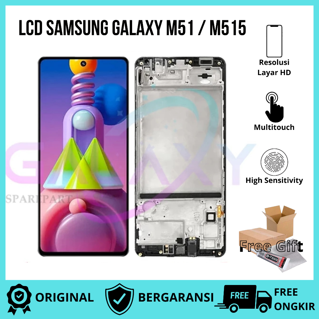 Jual LCD TOUCHSCREEN SAMSUNG GALAXY M51 / M515 OLED INCLUDE FRAME ...