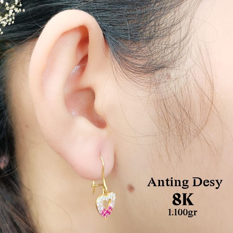 Jual ANTING DESY LOVE FULL MATA 1.100g KADAR 8K | Shopee Indonesia