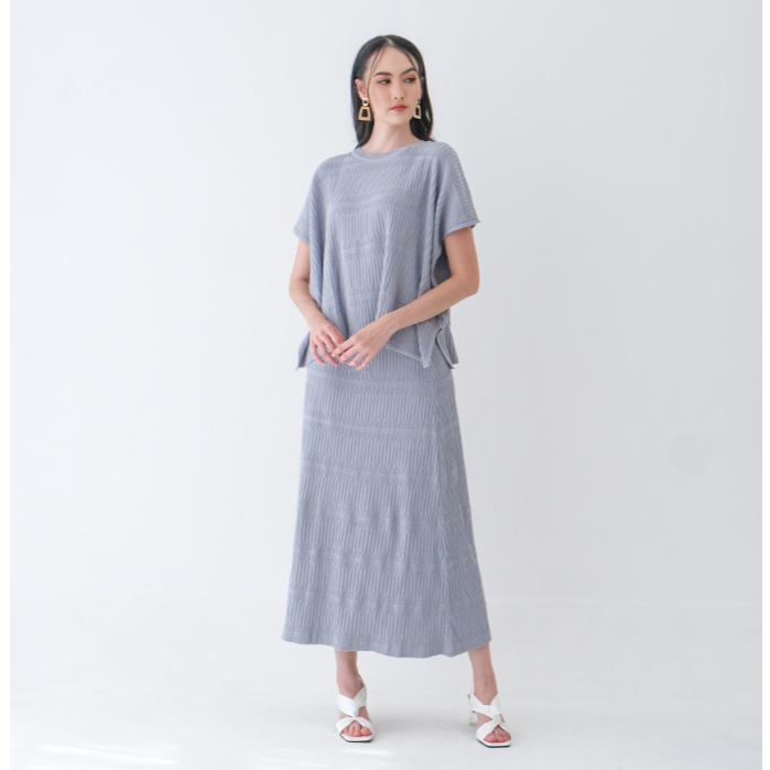Jual Asiro Arsa Knitted Blouse Hazel Knitted Skirt Sets Wanita | Shopee ...