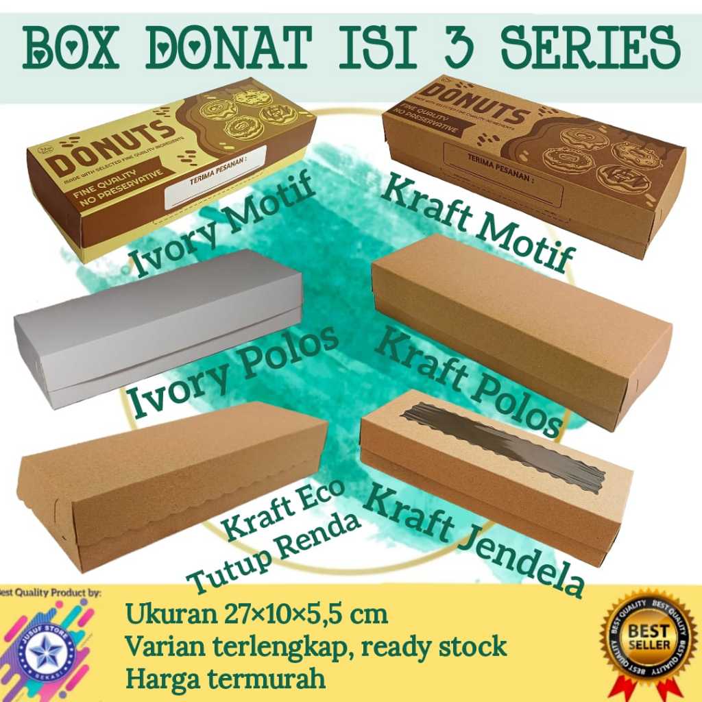 Jual Box donat isi 3/ Dus kue bolu/brownies polos foodgrade | Shopee ...