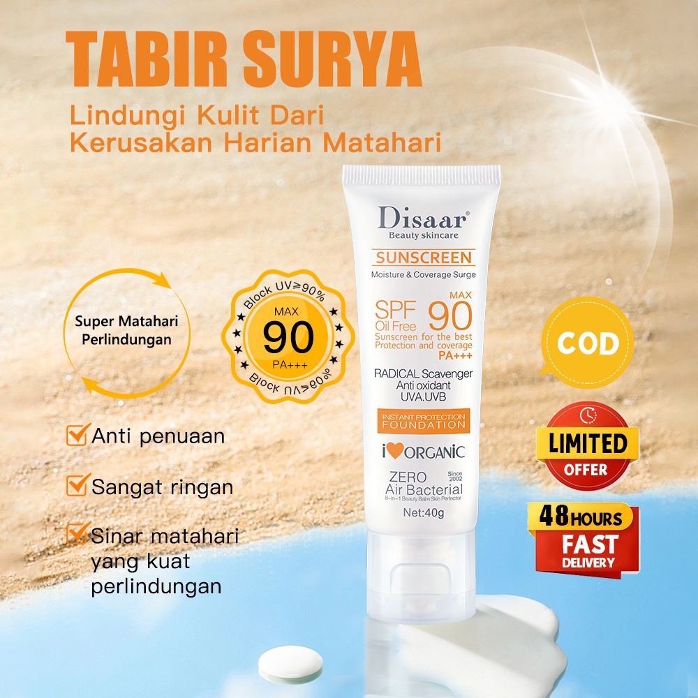 Jual 【Beli 2 Gratis 1】DISAAR Whitening Sunscreen SPF 90 PA+++ Sunblock ...