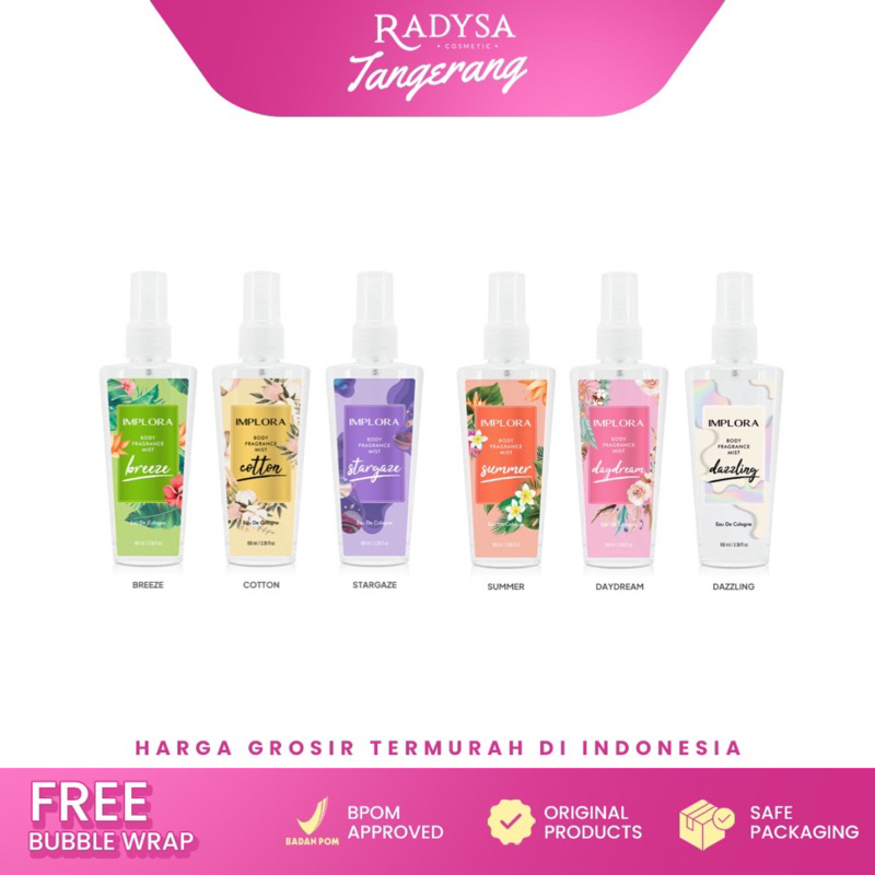 Jual 𝐑𝐀𝐃𝐘𝐒𝐀 𝐓𝐆𝐑 - IMPLORA Body Fragrance Mist Eau De Cologne 100ML ...