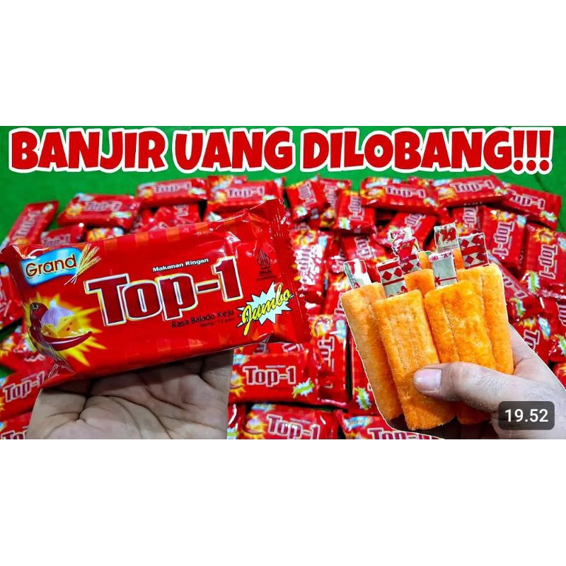 Jual snack top 1 one berhadiah uang tunai top 1 balado jumbo keju ...